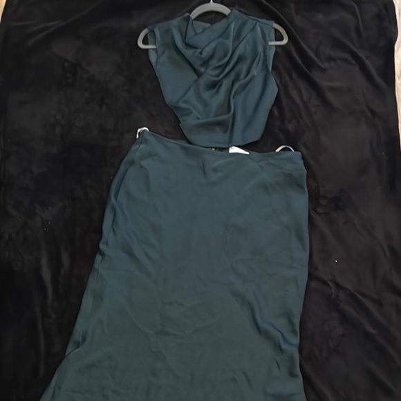 ASOS | Dresses | Asos Blue Green Cowl Neck Gown | Poshmark